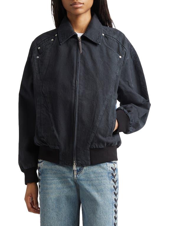 STELLA MCCARTNEY Patchwork Cotton Bomber Jacket